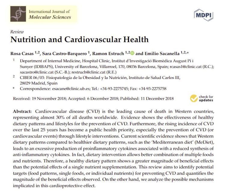 Nutrition and Cardiovascular Health - nutrigenomicmedicine.com